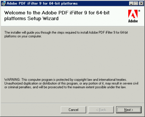 Search Server 2008でPDFファイルをクロールする | https://pnpk.net
